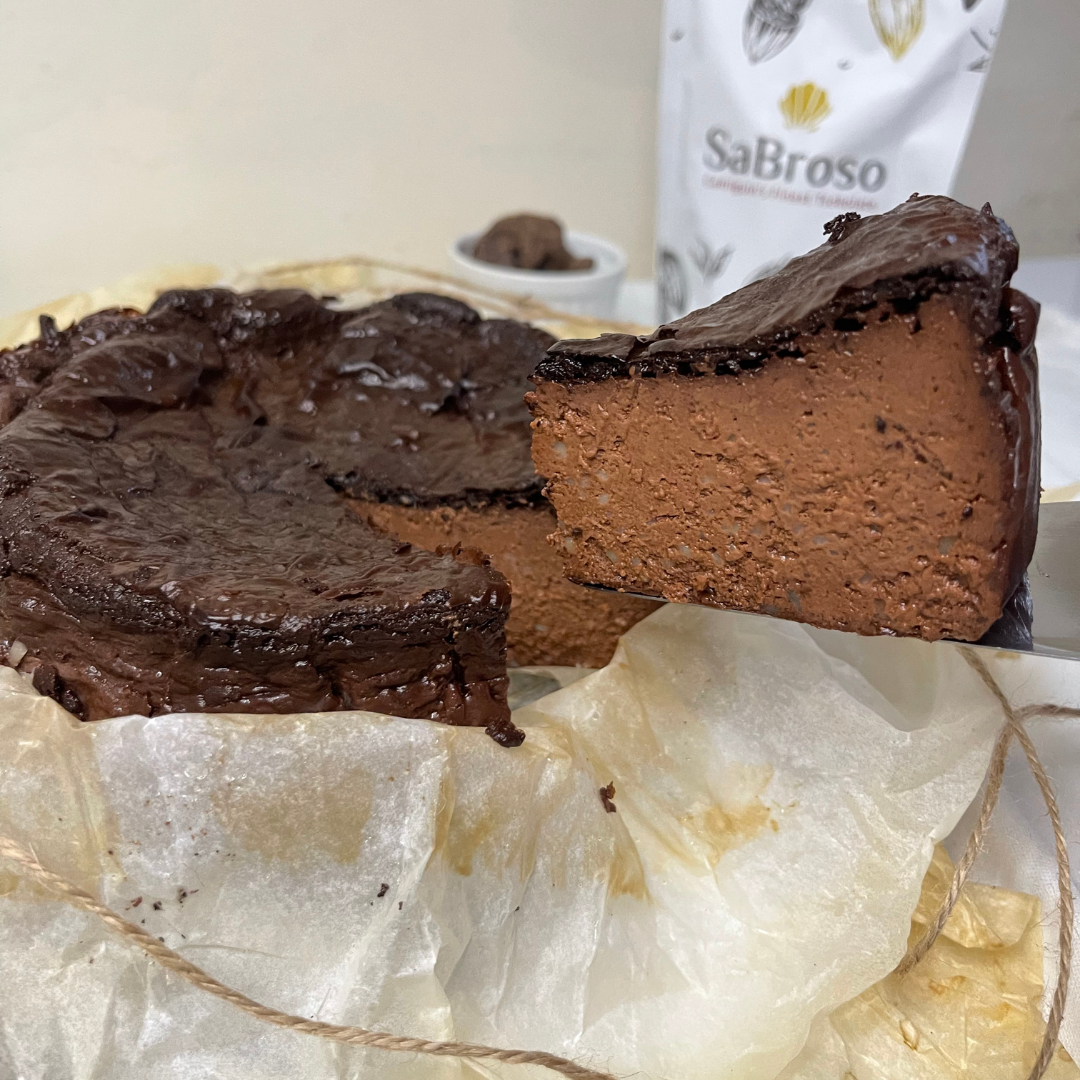 Chocolate Burnt Basque Cheesecake with SaBroso Tablea (Sugar-Free ...