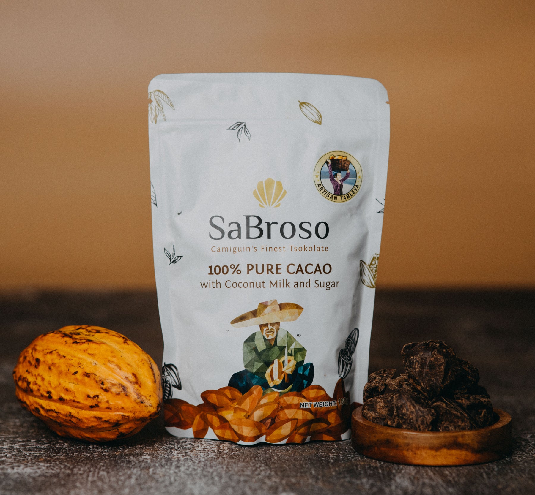 SaBroso Tablea with Coconut Milk and Coco Sugar 180g – Sabroso Tsokolate